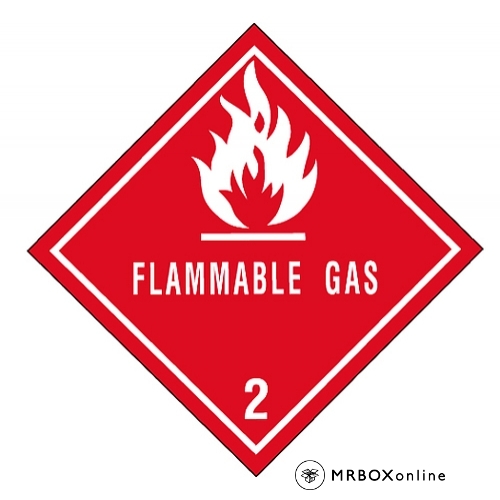 Flammable Gas Labels 4x4 Labels - Hazardous Labels - MrBoxOnline