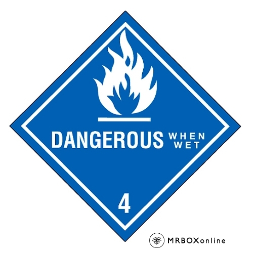 Dangerous When Wet Labels - Hazardous Labels - MrBoxOnline